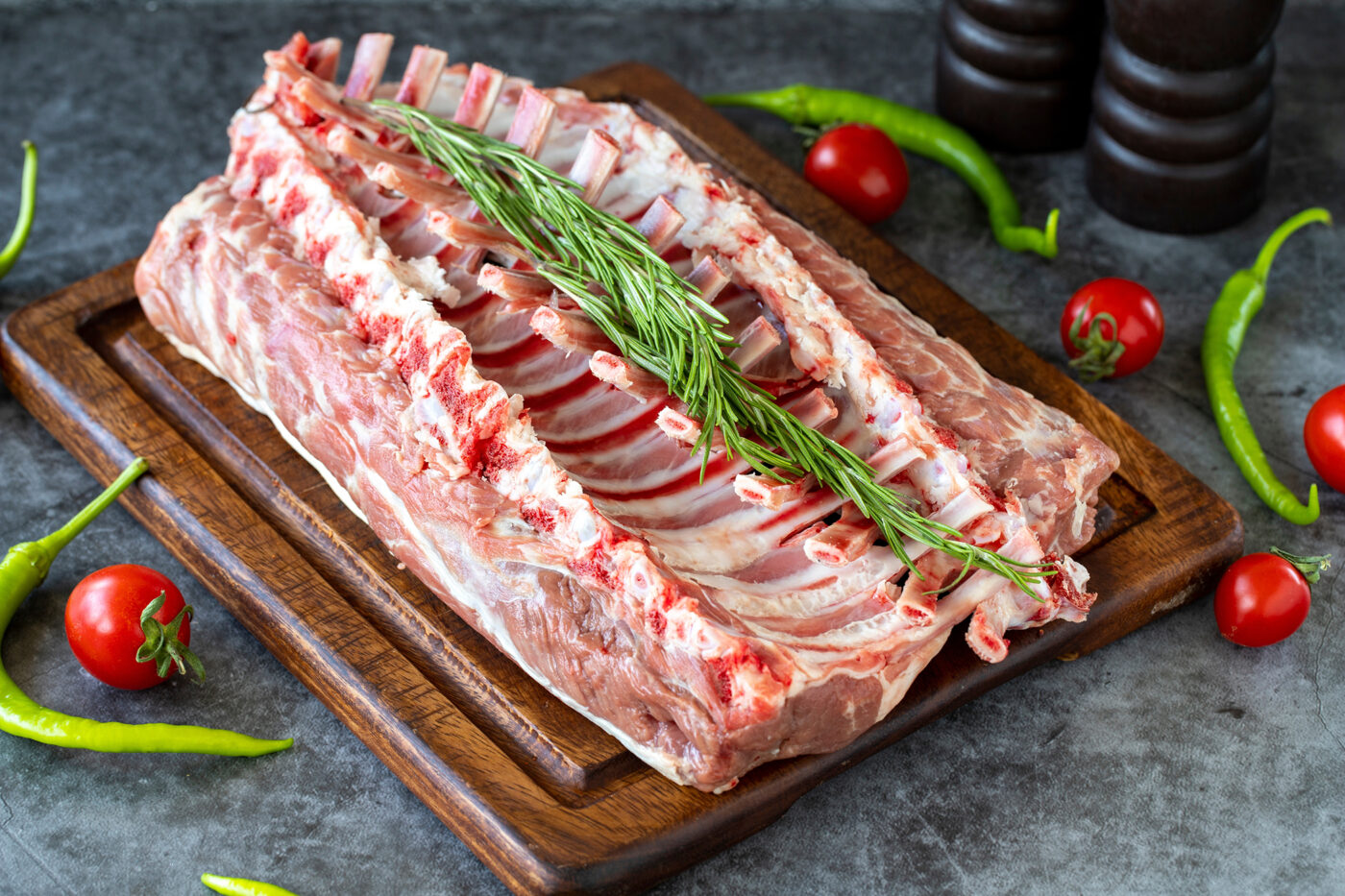 Lamb - Rib Rack (Whole, Frenched) - Holston Beef Company